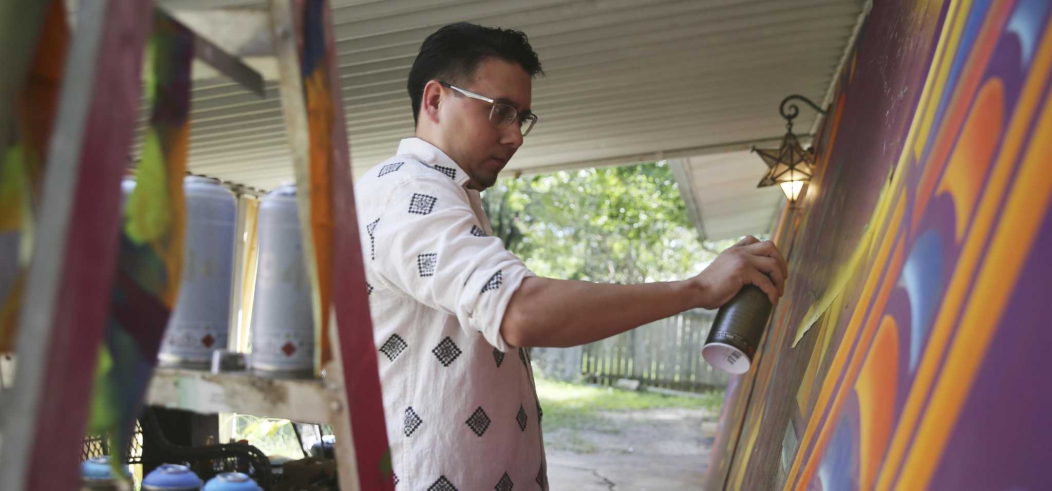 San Antonio artist known for Selena mural creates large-scale work for ...