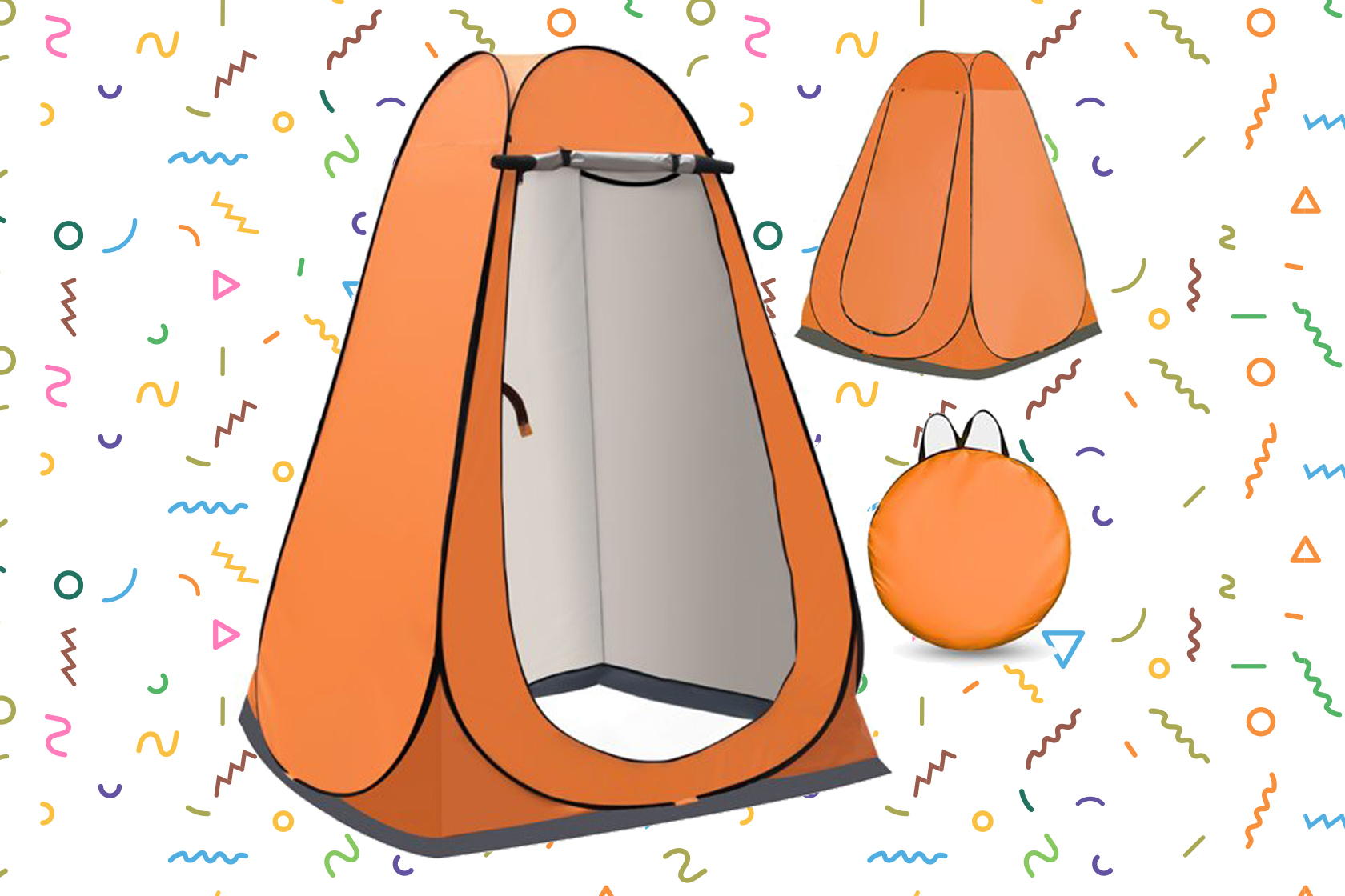 Portable privacy tent: Shower, change, or poop with a pop-up shelter pod