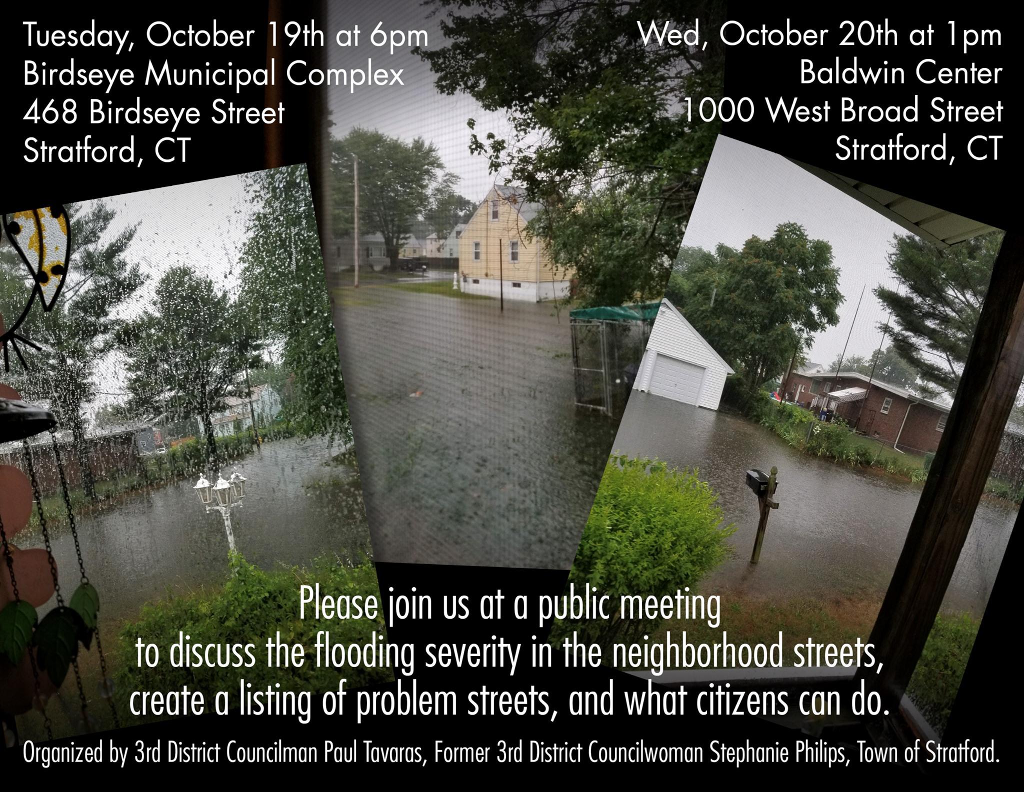 Stratford schedules two meetings to address South End flooding
