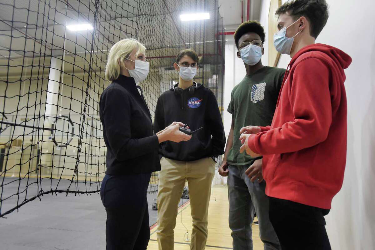 High school students fly drones in cyber security program at UAlbany