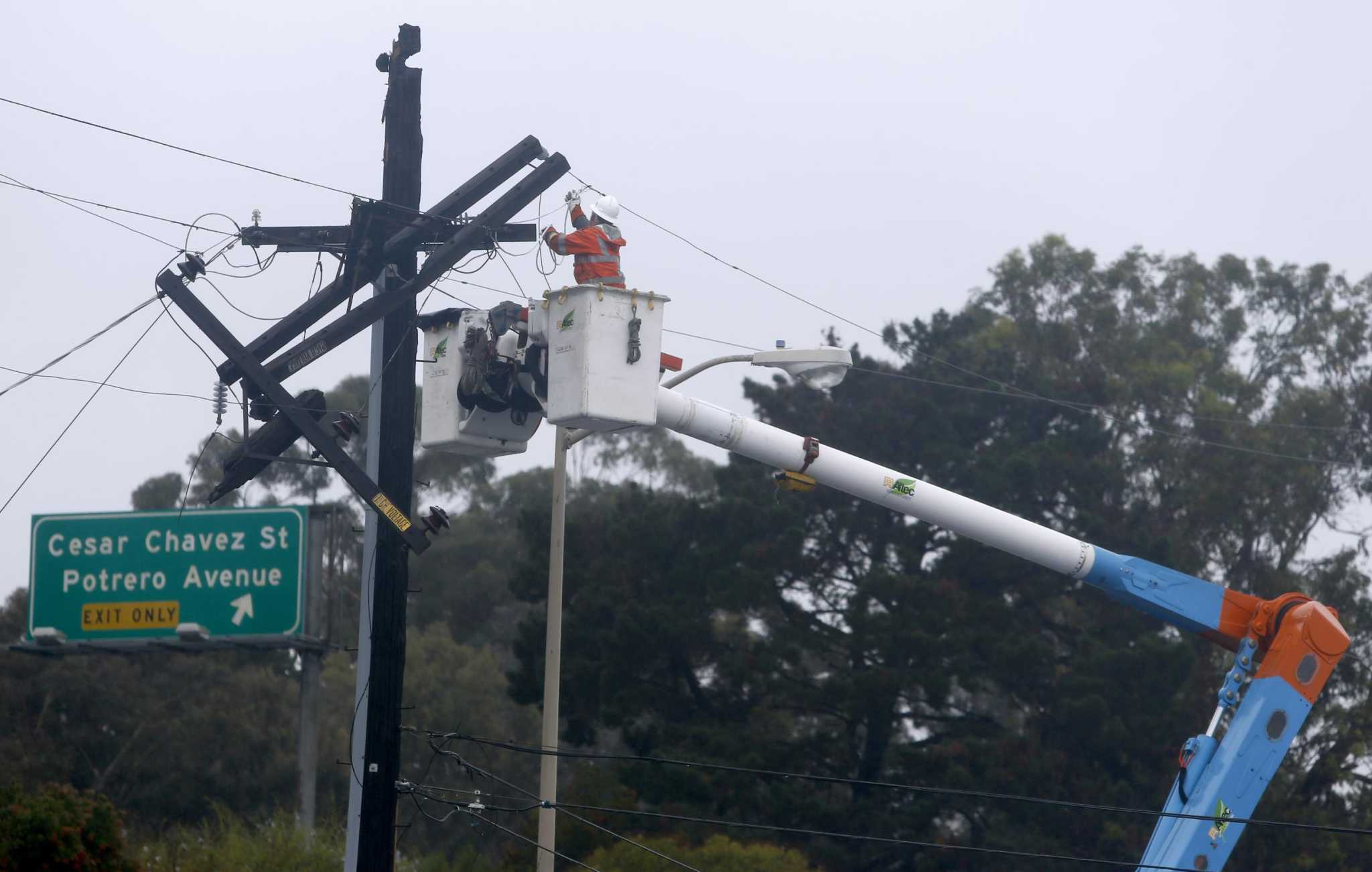 Here’s why light rain is knocking out power for thousands of PG&E customers