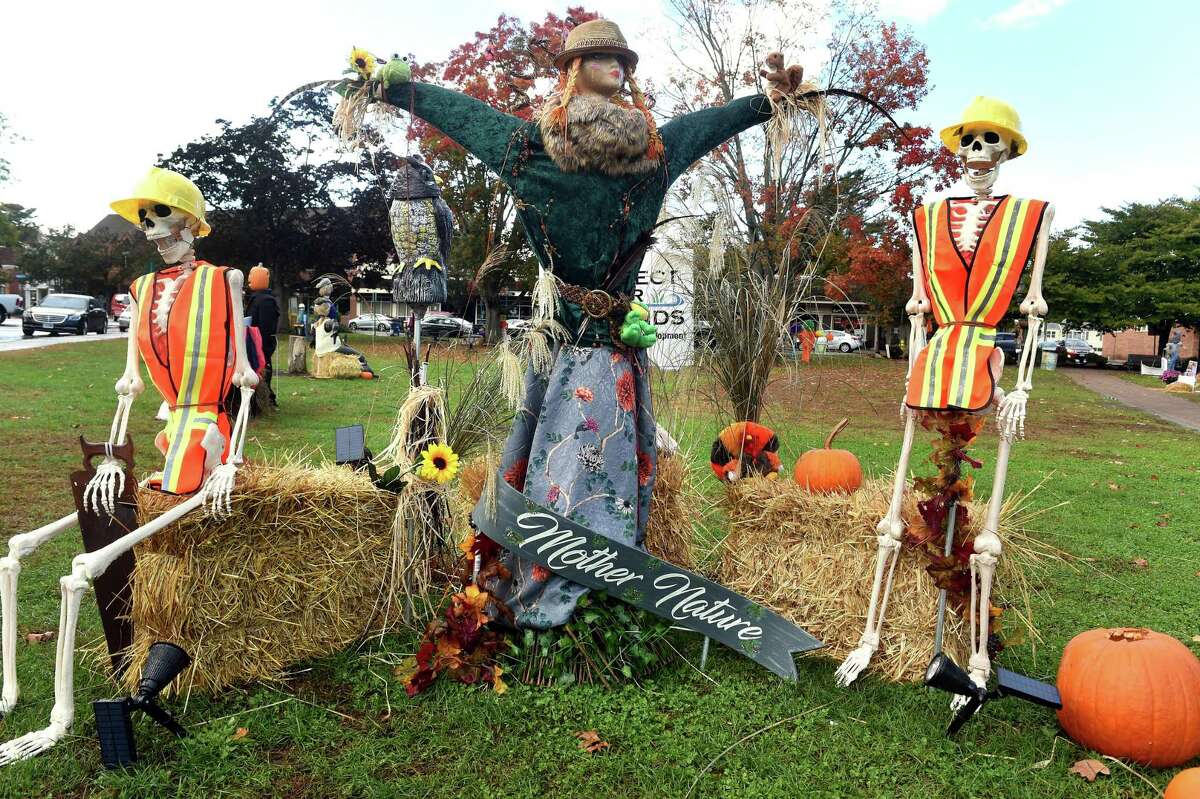 Check out the scarecrow displays in Branford. Or make one.