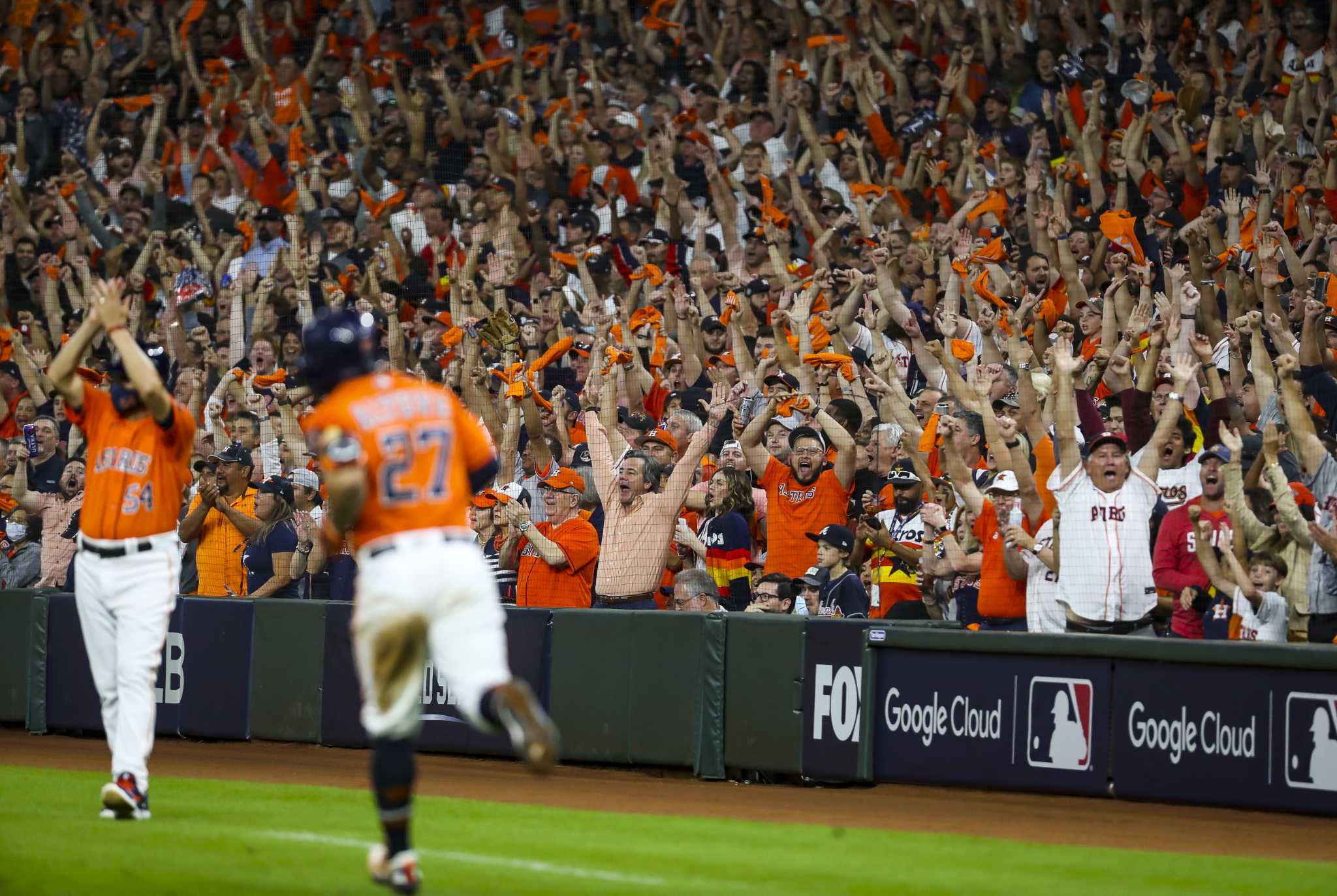 Fans at Game 2 of Astros-Braves World Series