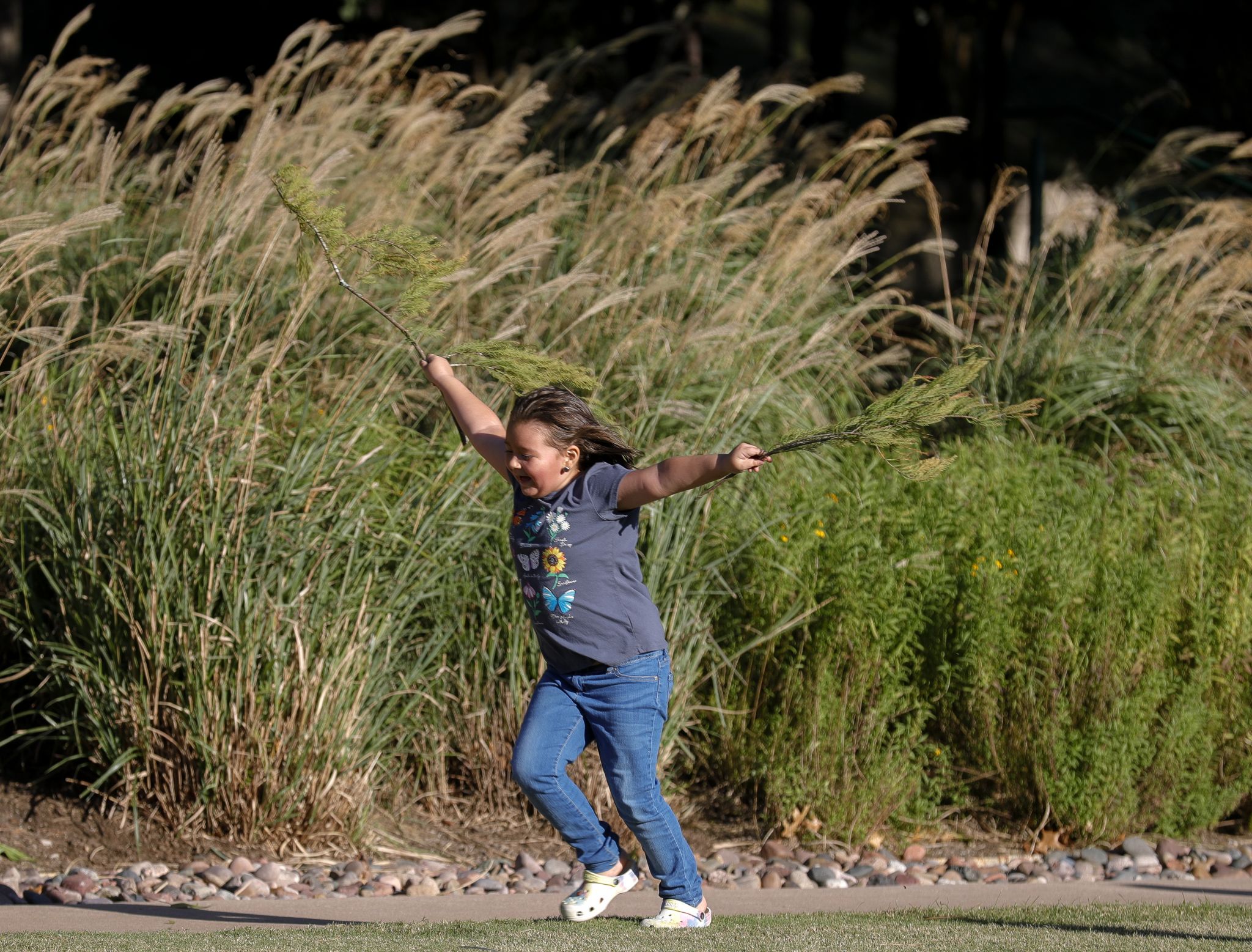 Gusty winds and fall sunshine