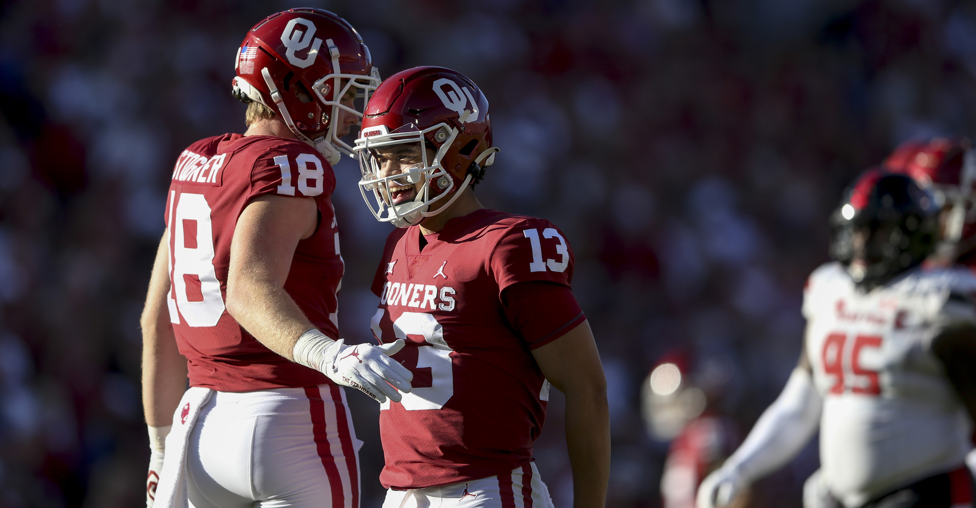 Caleb Williams throws 6 TD passes, Oklahoma routs Texas Tech