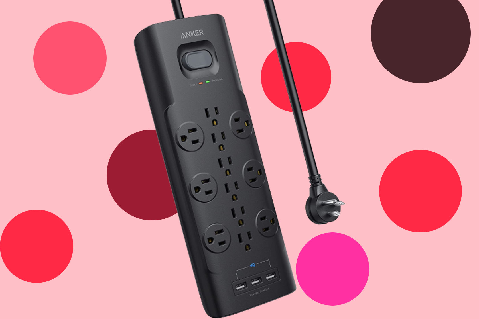This 12-outlet/3-USB port power strip is discounted today