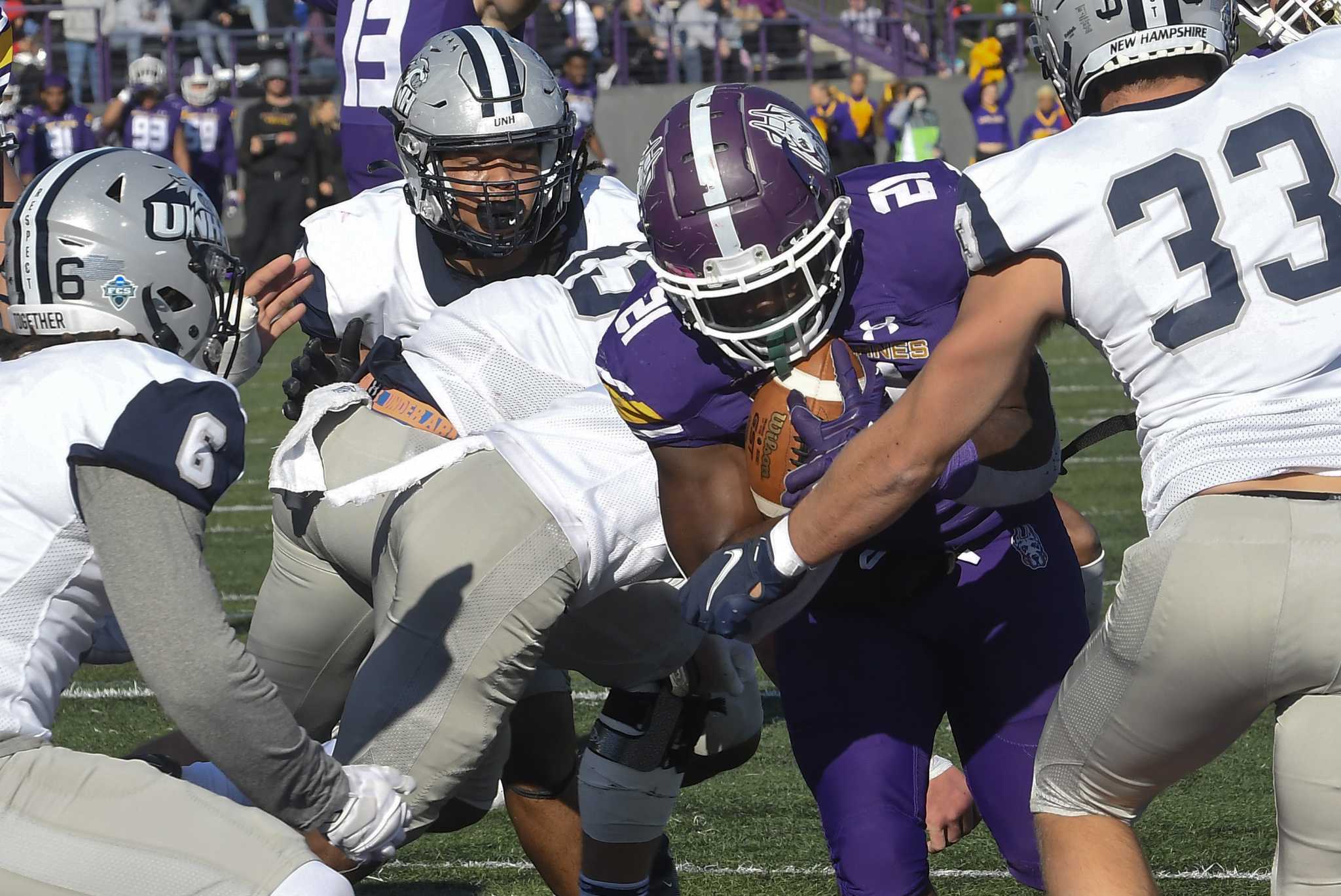 UAlbany running back Karl Mofor says farewell to Casey Stadium