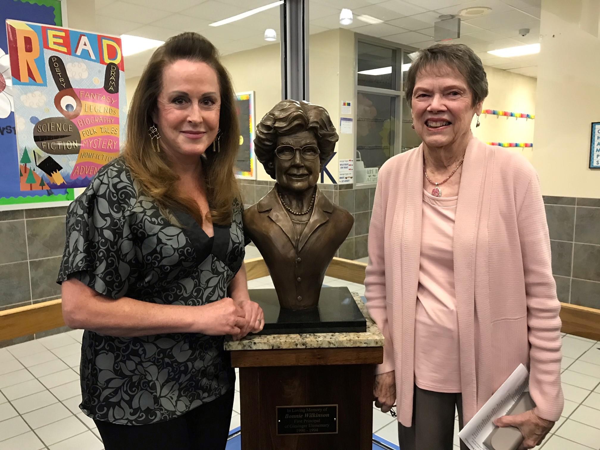 Memorial statue dedicated for Conroe educator Bonnie Wilkinson