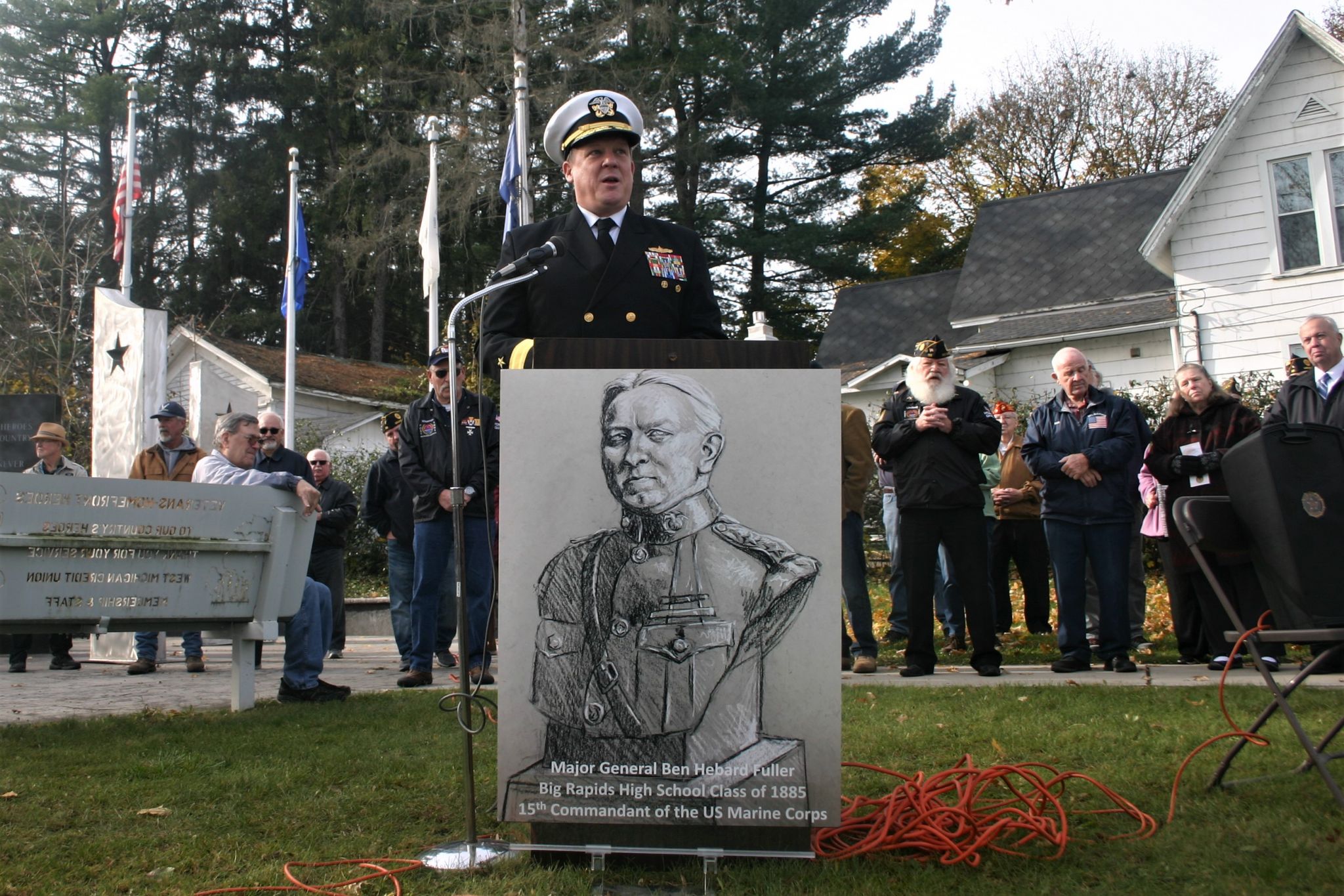 Veterans Day kicks off with unveiling of Fuller monument