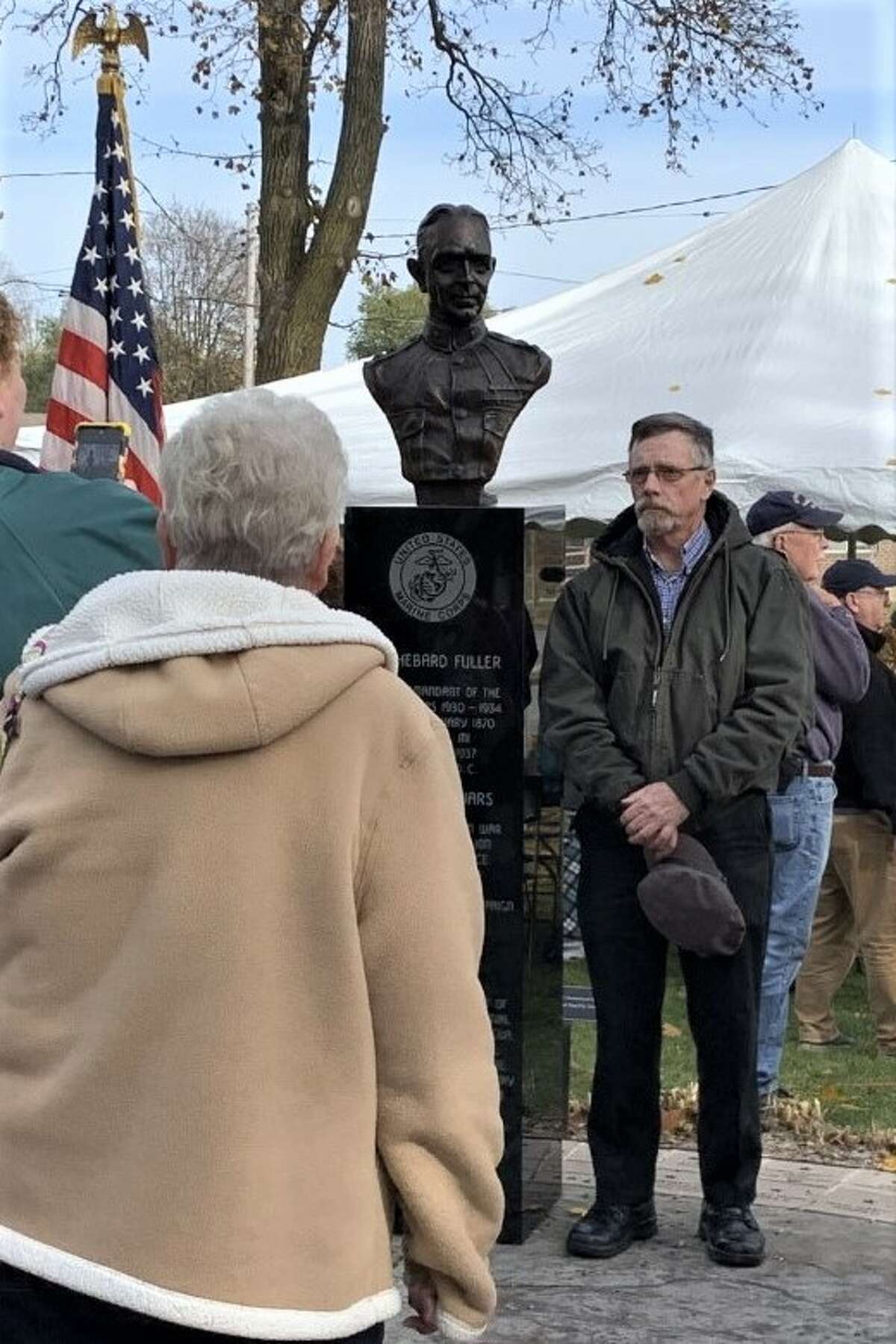 Veterans Day kicks off with unveiling of Fuller monument