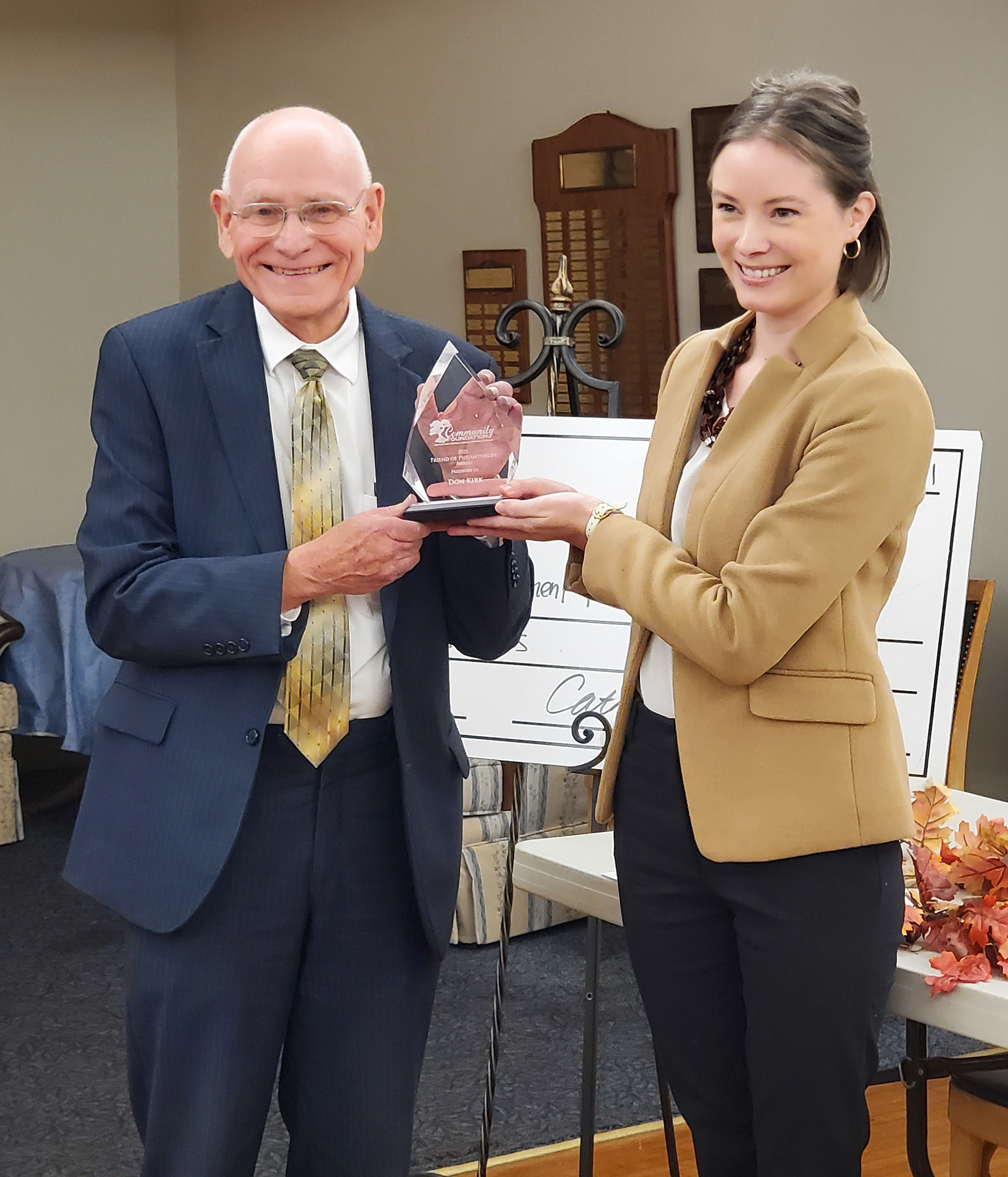 Kirk recognized with Pike philanthropy award