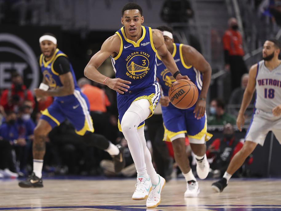 Poole scores season-high 32 points as Curry-less Warriors outlast Pistons