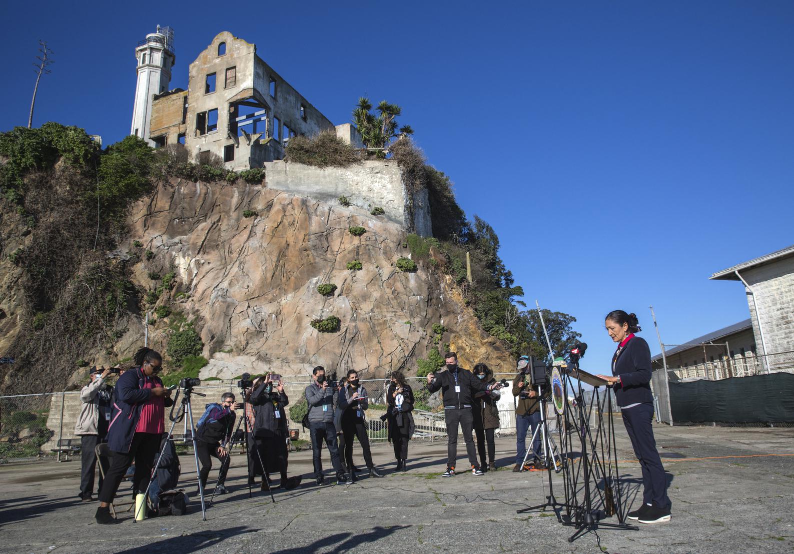 Alcatraz occupation commemorated by first Native American Cabinet secretary