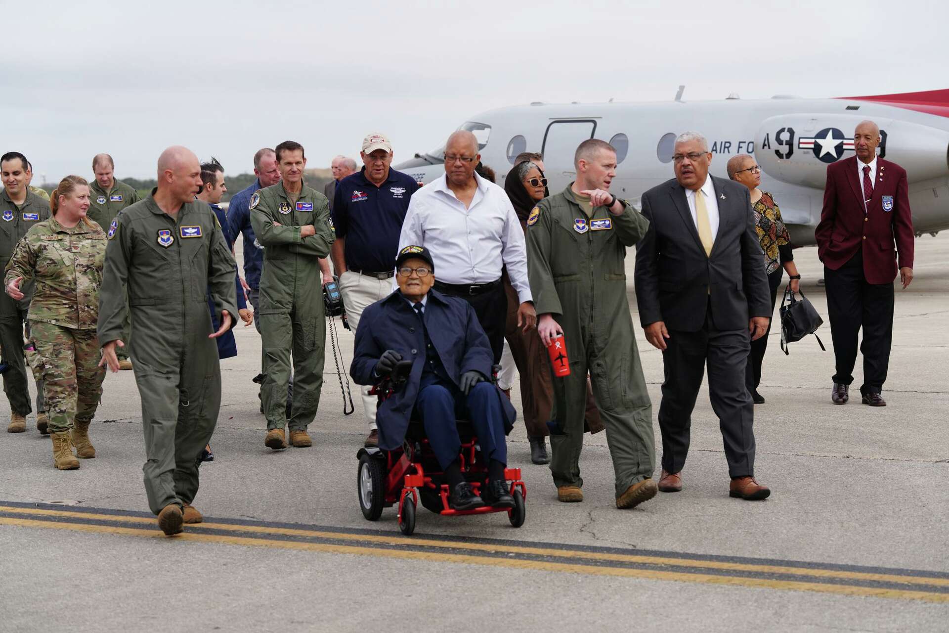 Day before turning 102, Tuskegee airman gets red carpet at Joint Base ...