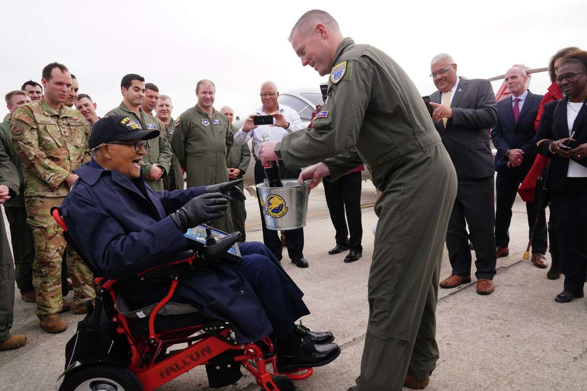 Day before turning 102, Tuskegee airman gets red carpet at Joint Base ...