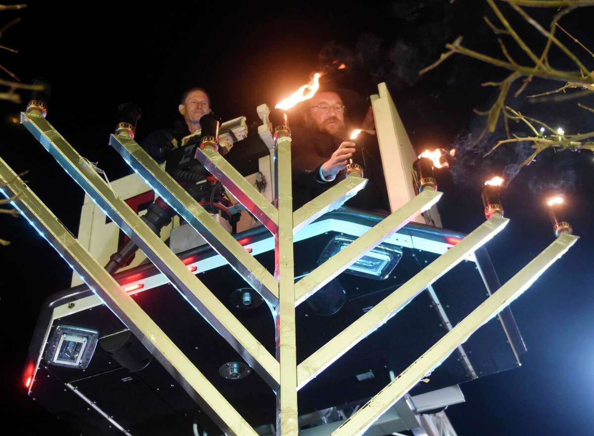 In photos: Greenwich lights up with an outdoor Hanukkah celebration