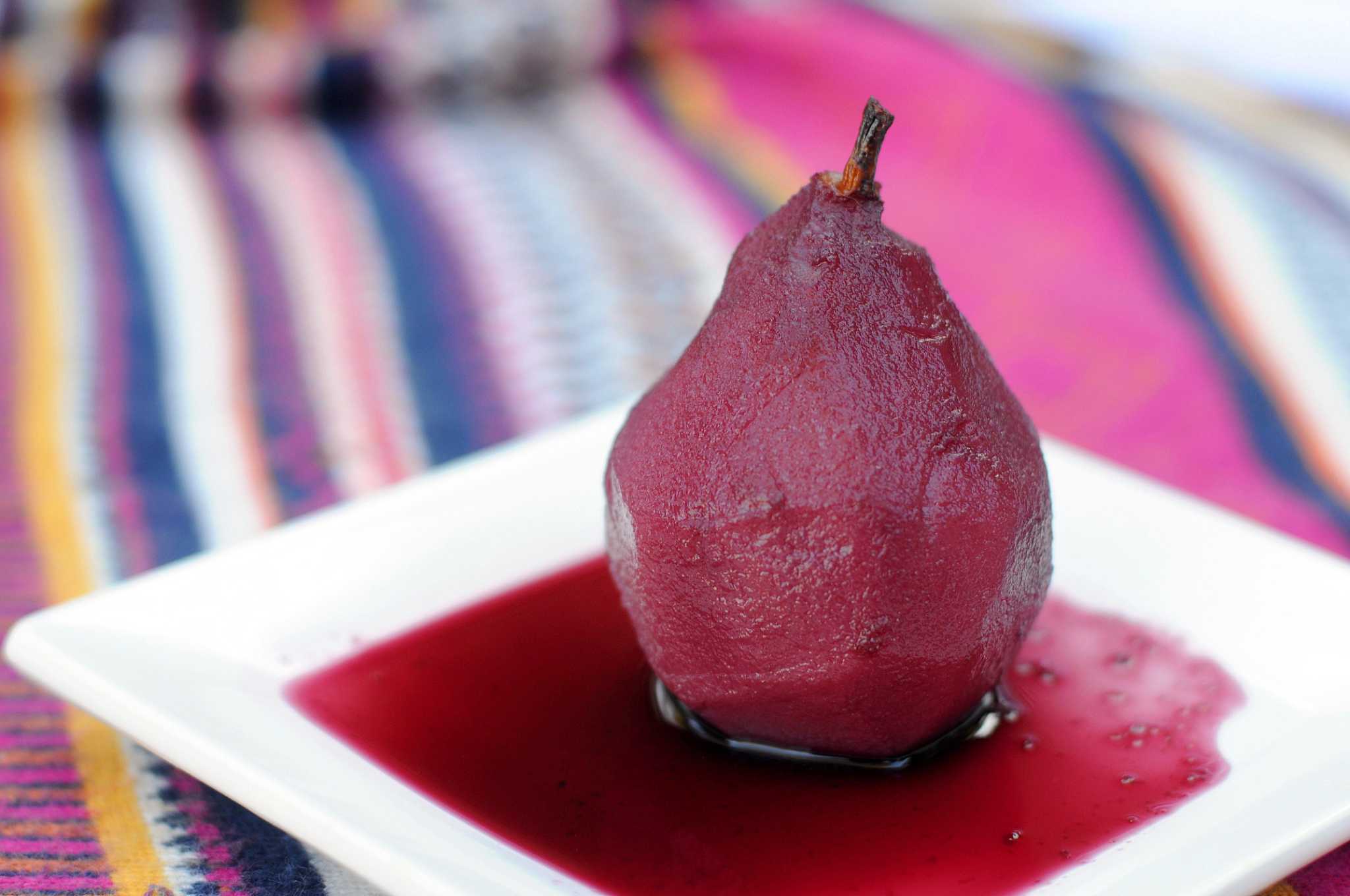 Recipe: Spiced Red Wine-Poached Pears