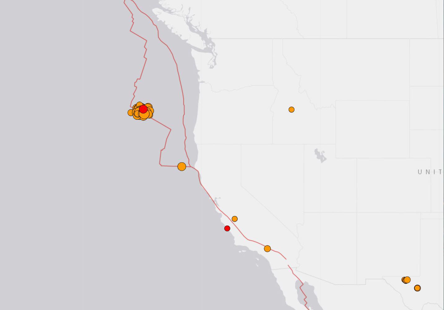Scientists monitoring earthquake swarm off Oregon coast. More than 50 ...