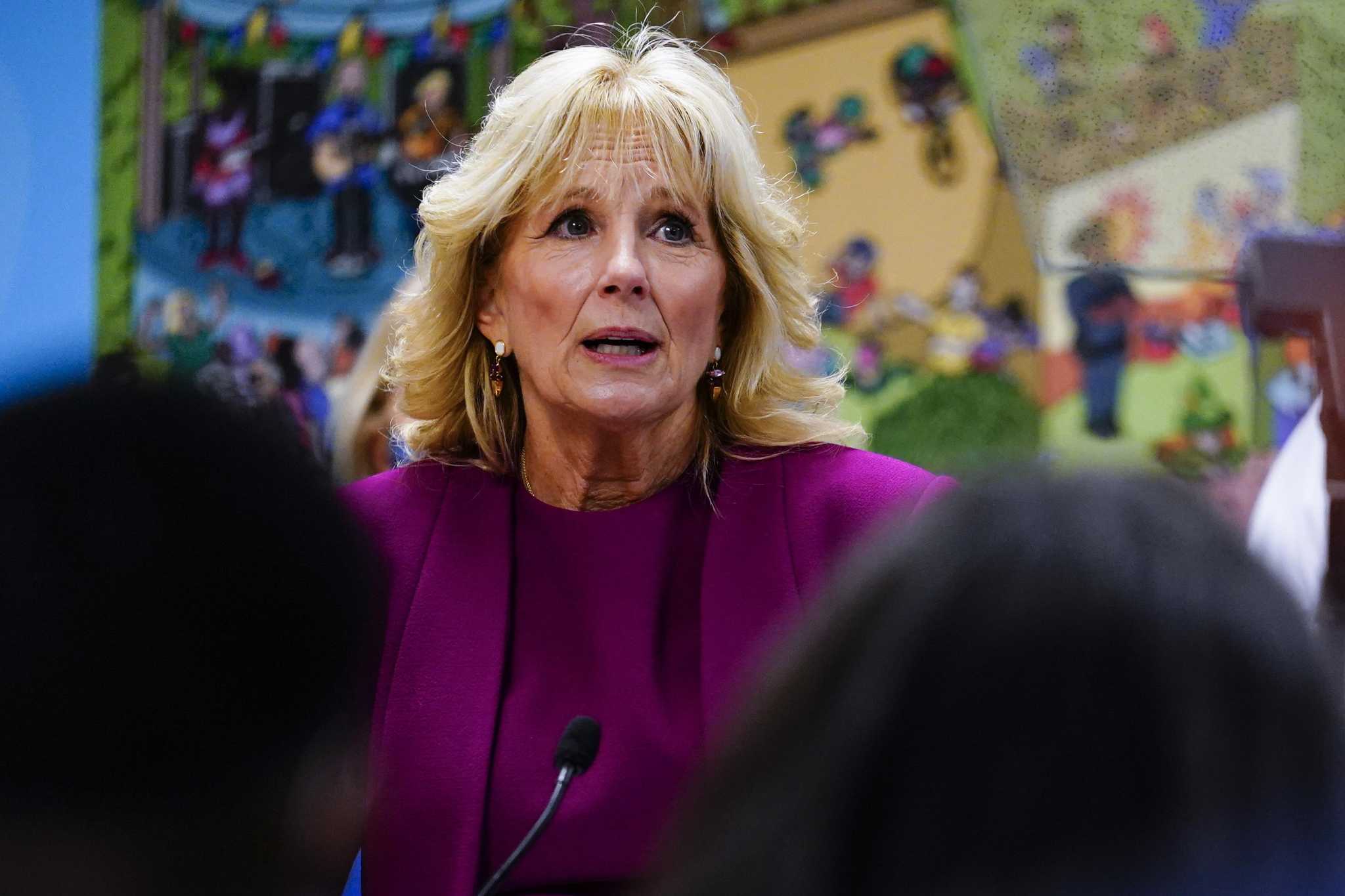 First Lady Jill Biden arrives in CT; leaves after visit with U.S. Navy ...