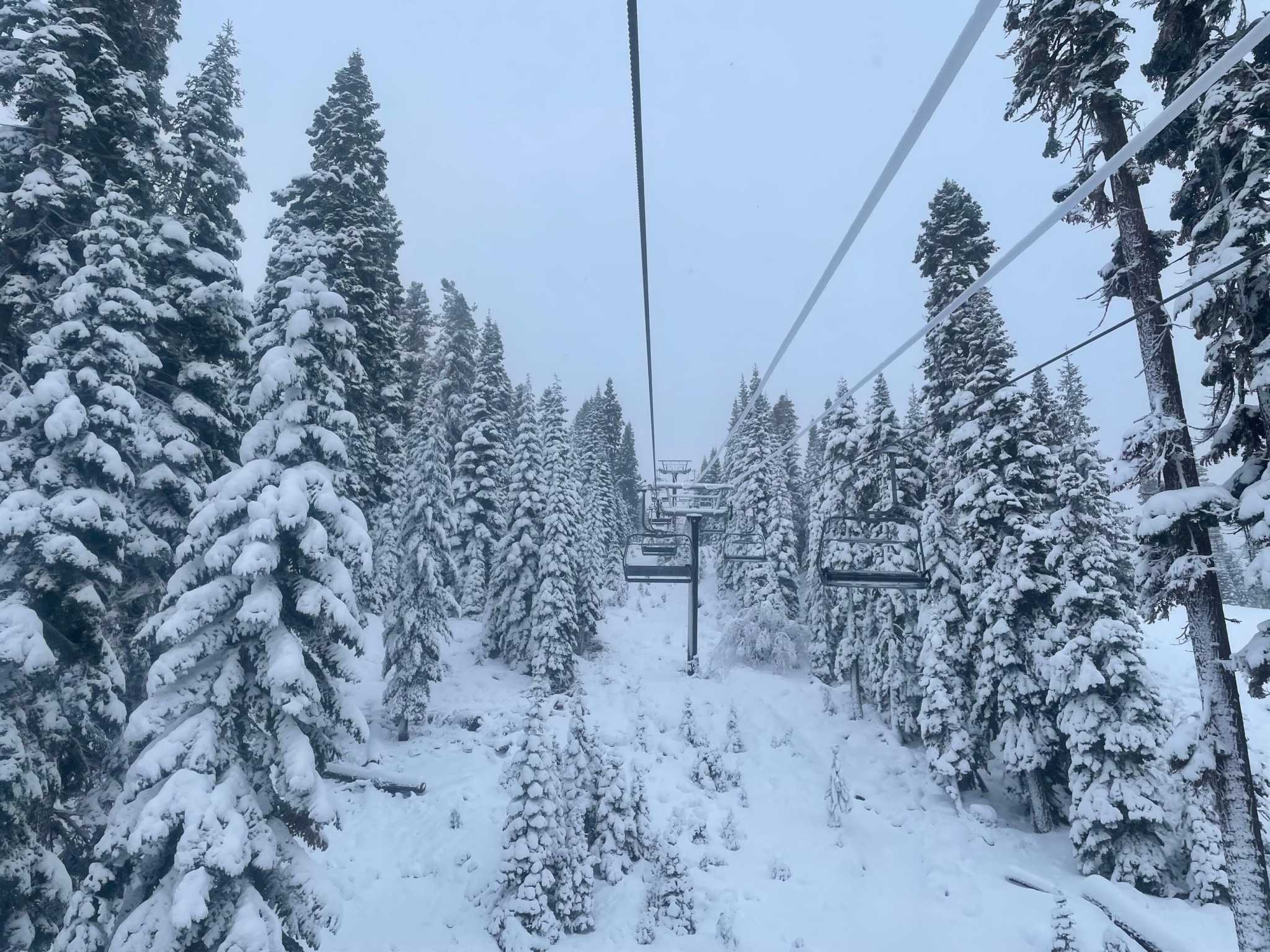 Snow pummels Lake Tahoe, with several more feet expected to fall this week
