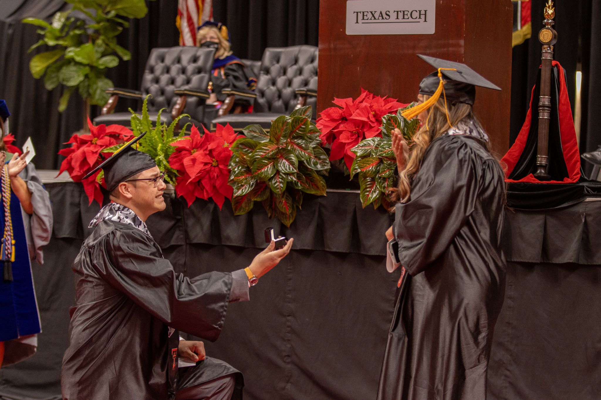San Antonio veteran pops the question during Texas Tech school of ...