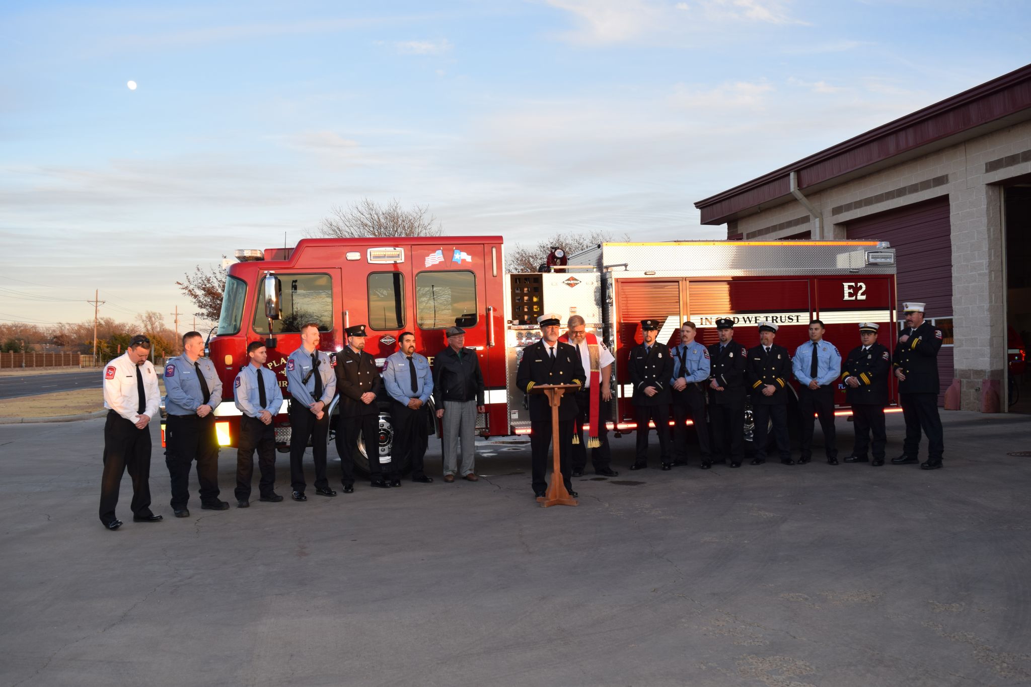 Plainview Fire Department pushes new engine into service