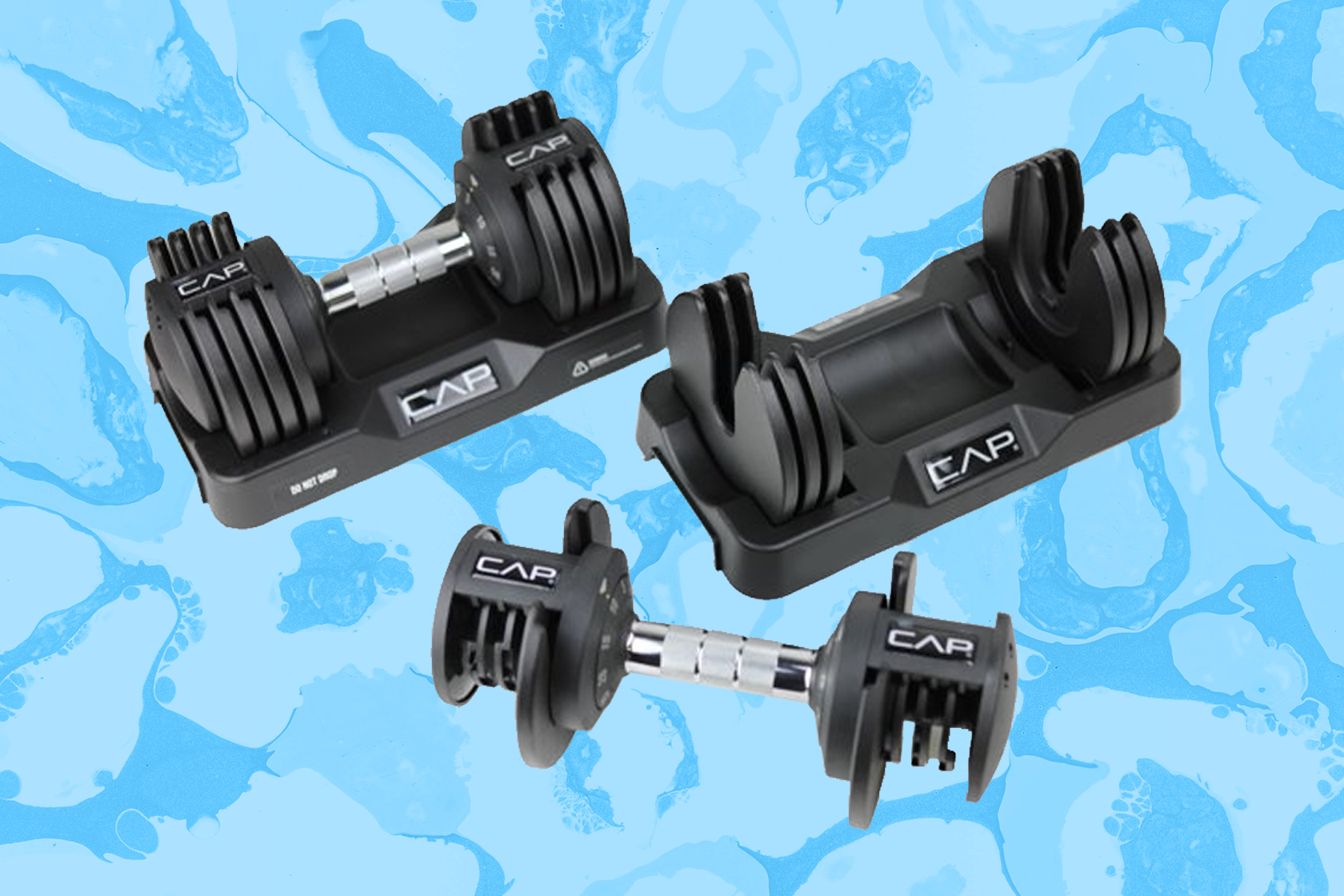 This adjustable barbell set from Walmart gives you up to 25 pounds of ...