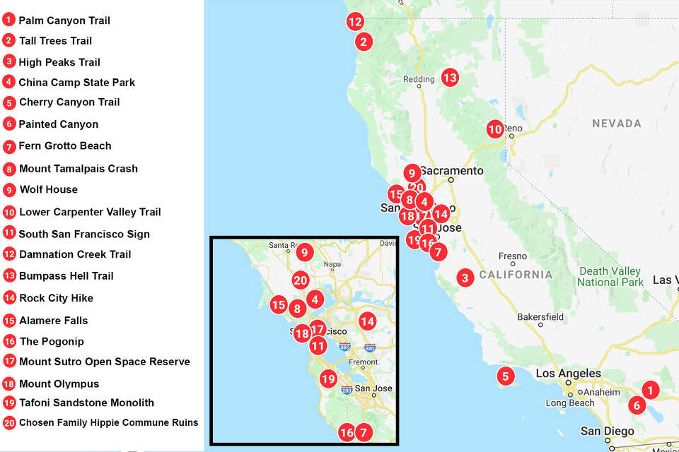 The best 20 California hikes SFGATE staffers did in 2021