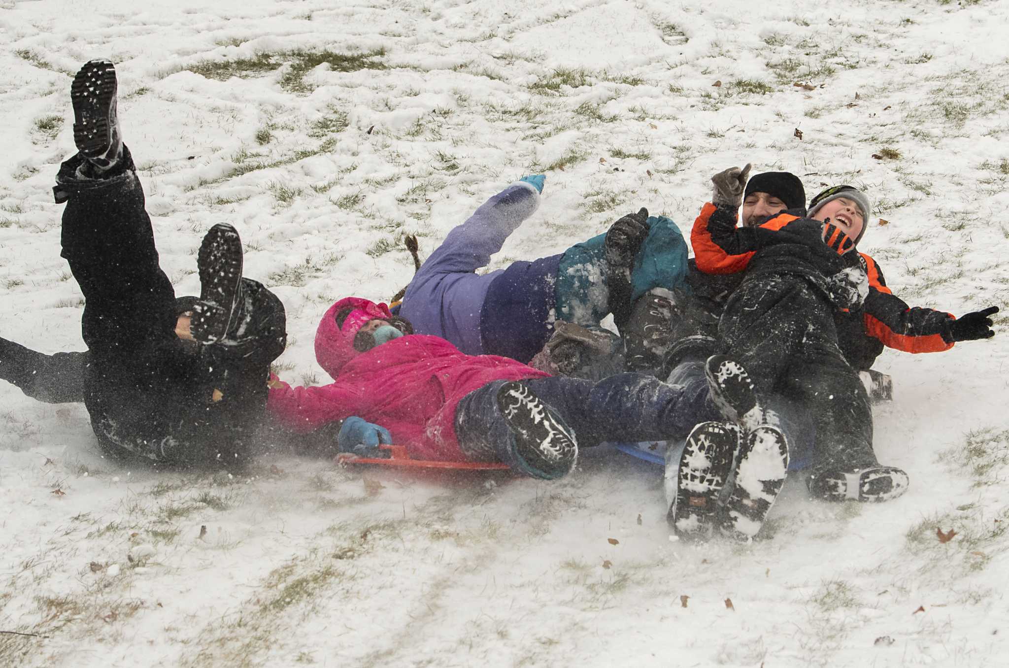 Photos: It's Christmas Eve and the snow arrived right on cue