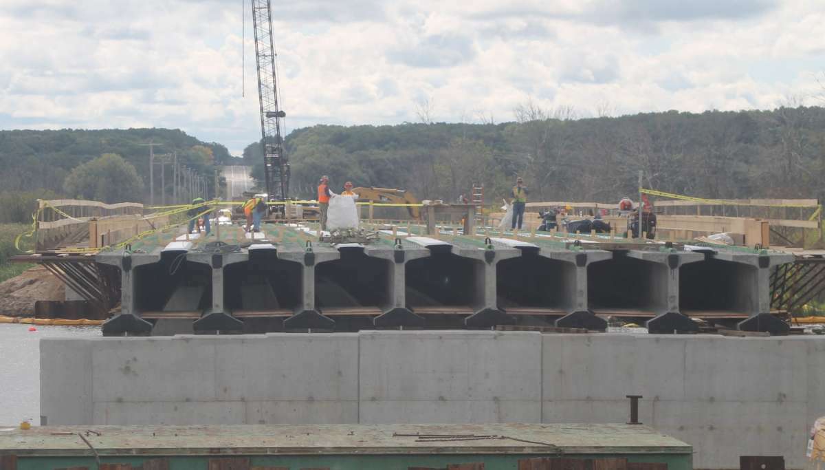 PHOTOS: M-55 bridge reopens to traffic in Manistee