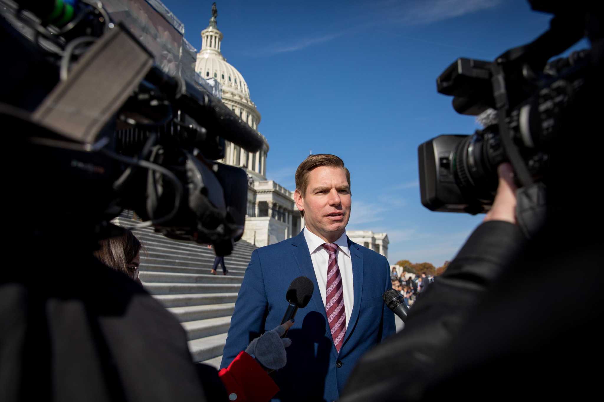 ‘What made you think I should be shot?’: Eric Swalwell posts chat with ...