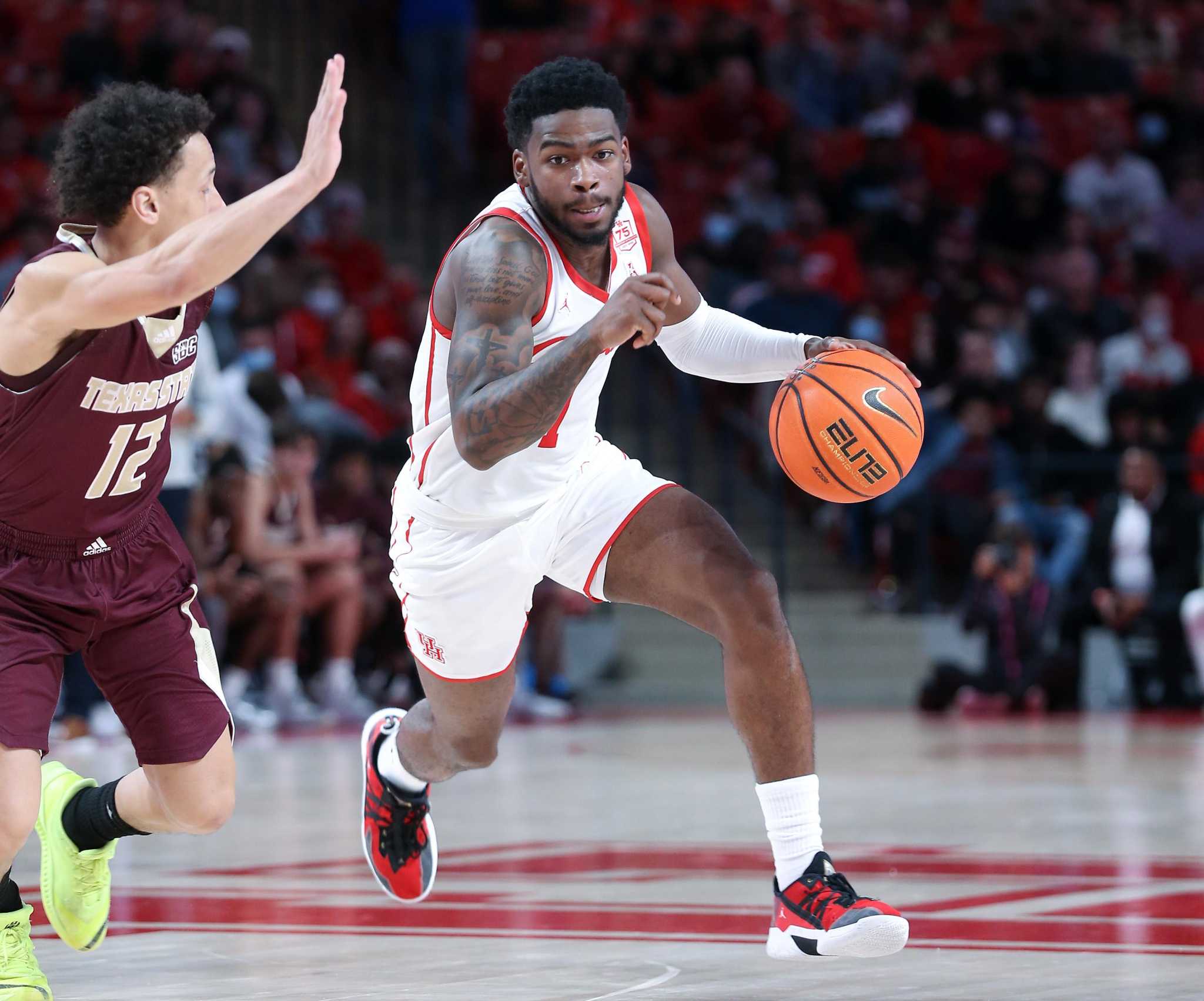 Houston's Jamal Shead will be sidelined with ankle injury