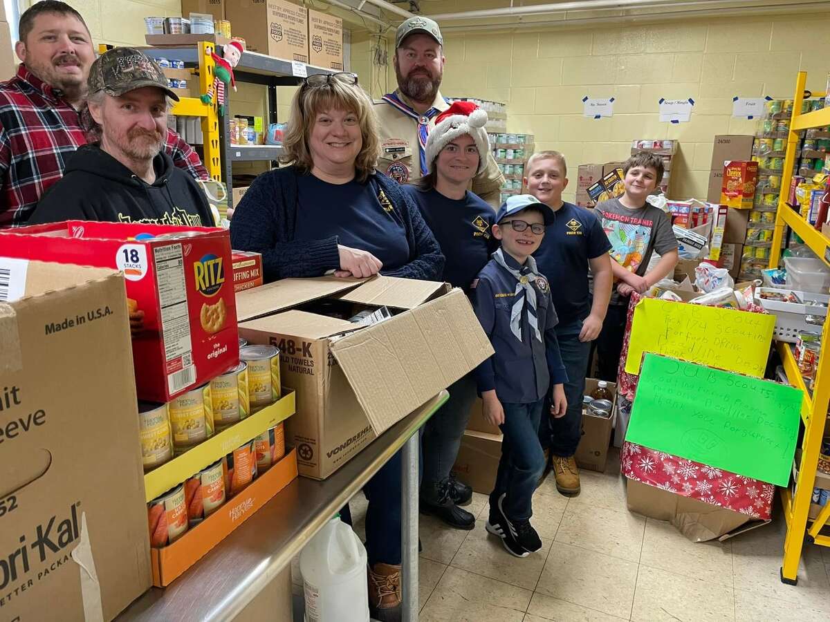 Scouts collected over three tons of food during annual drive
