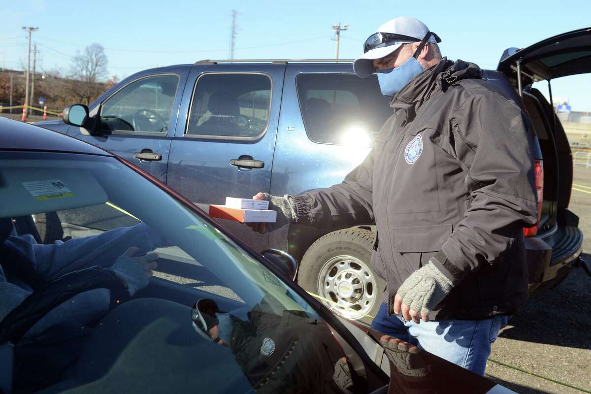 Photos: Bridgeport distributes its at-home COVID test kits