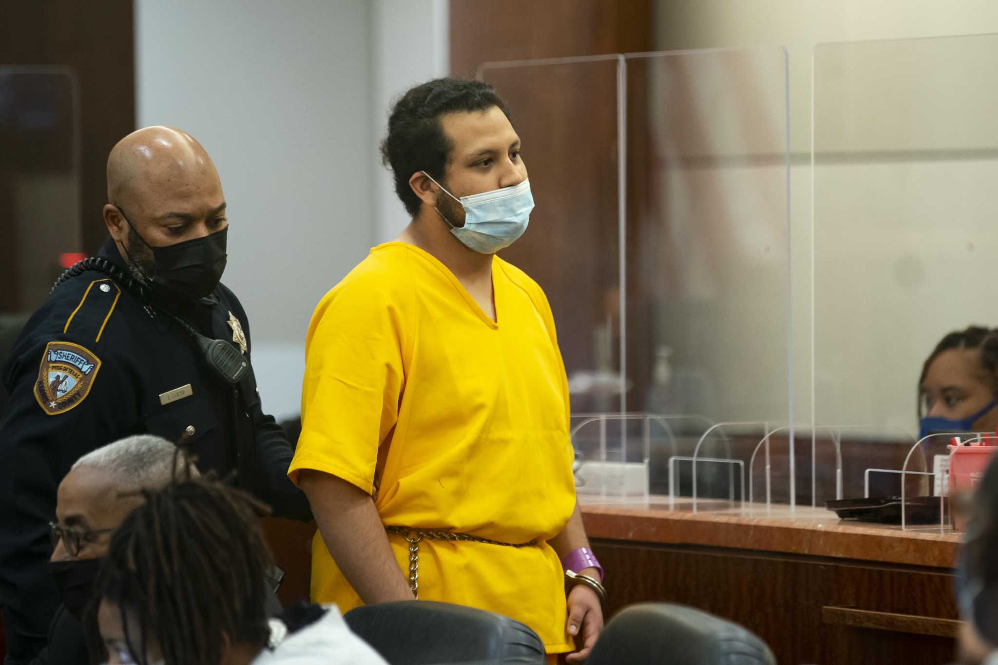 Dozens of officers watch as Houston judge decides bail for man charged ...