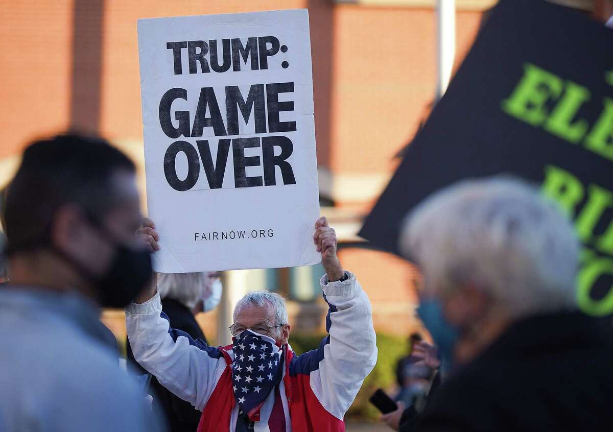 Demonstration held in Downtown Houston to mark one-year anniversary of ...