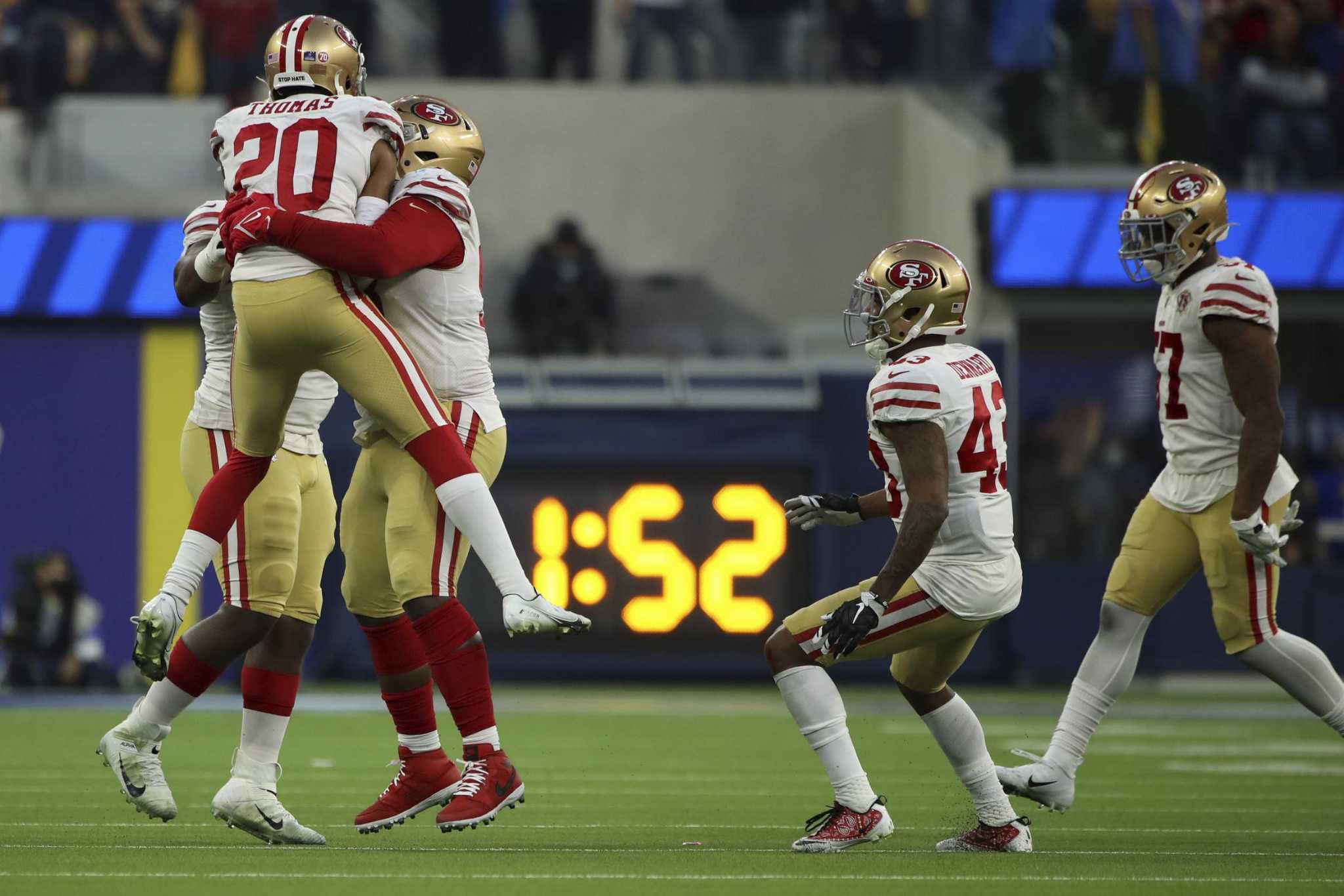 Resilient 49ers stage rare rally to beat Rams in OT, reach the playoffs