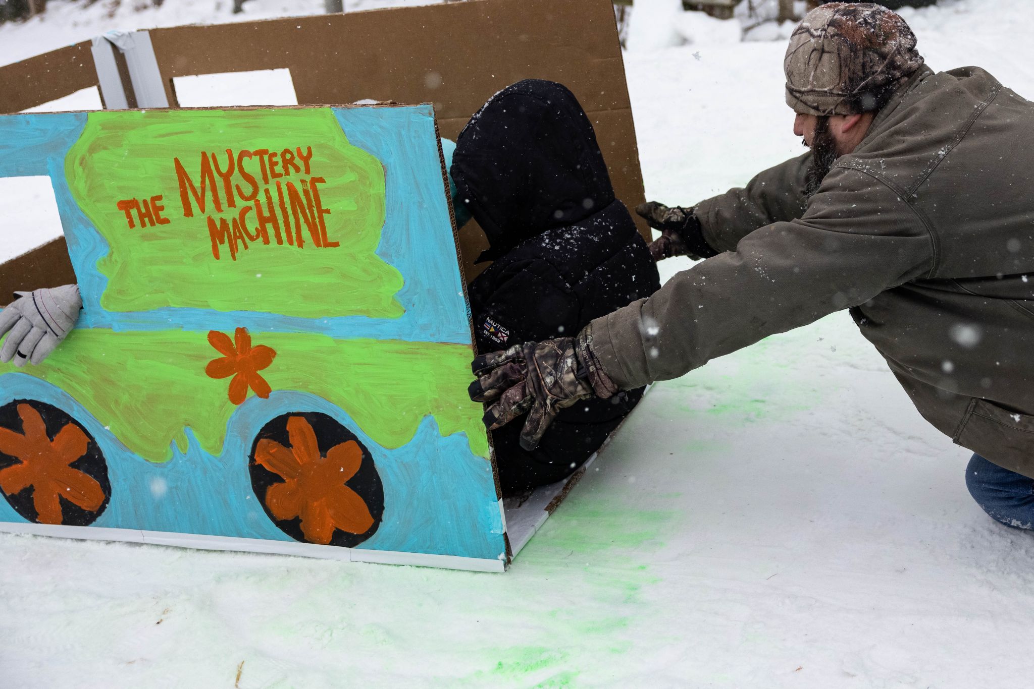 Cardboard Sled Races return to Midland City Forest January 2024