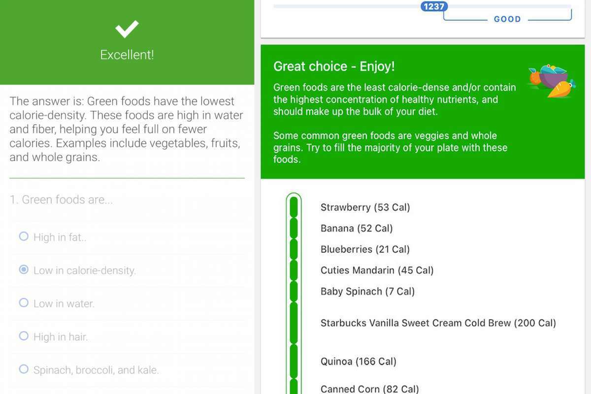 Noom green foods: Fruits, vegetables and other foods that count