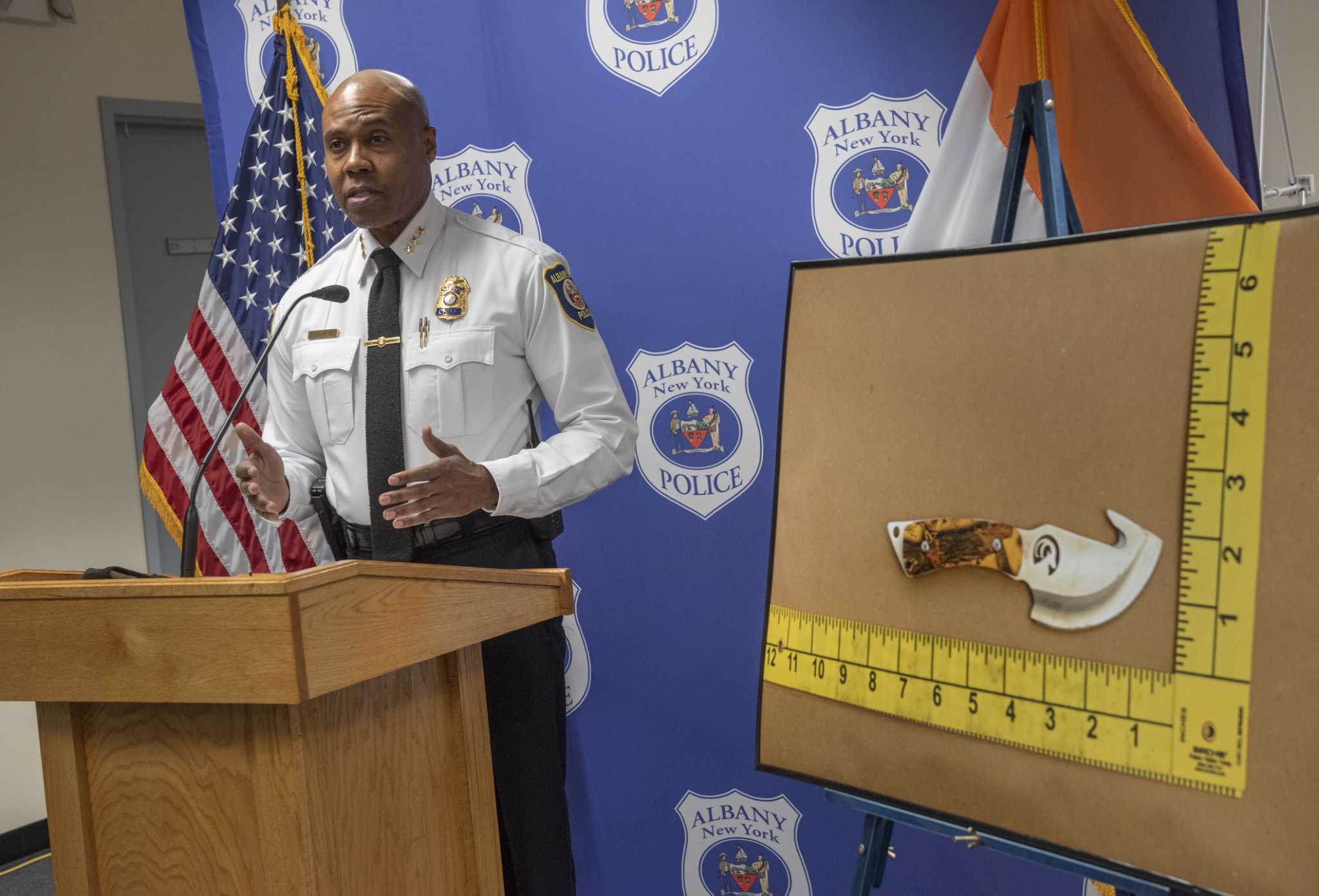 Man shot by Albany officer after allegedly charging with knife rejects ...