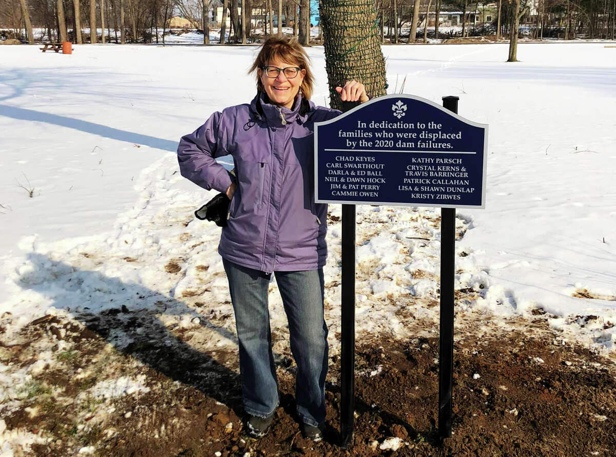 New sign posted in Porte Park in honor of families affected by 2020 dam ...