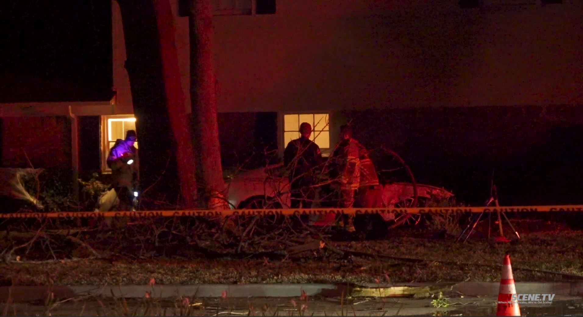 Man Dead After Car Hits Tree Bursts Into Flames In West Houston