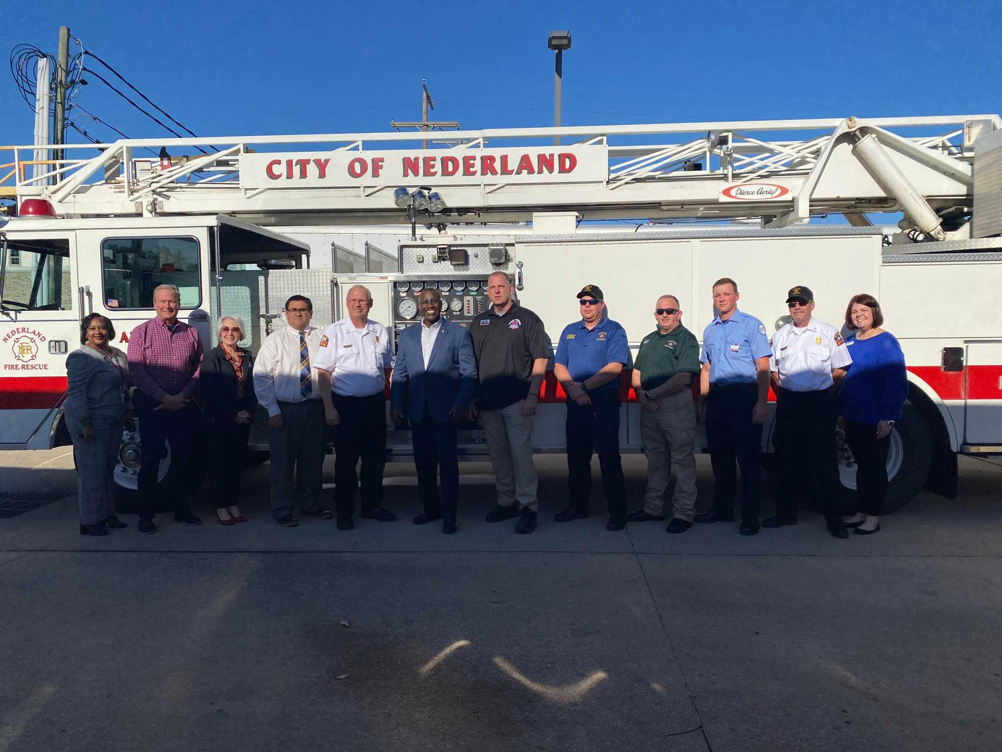 Nederland donates ladder truck to LIT fire academy