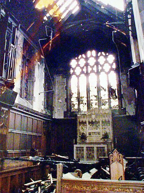 Two historical church fires in city