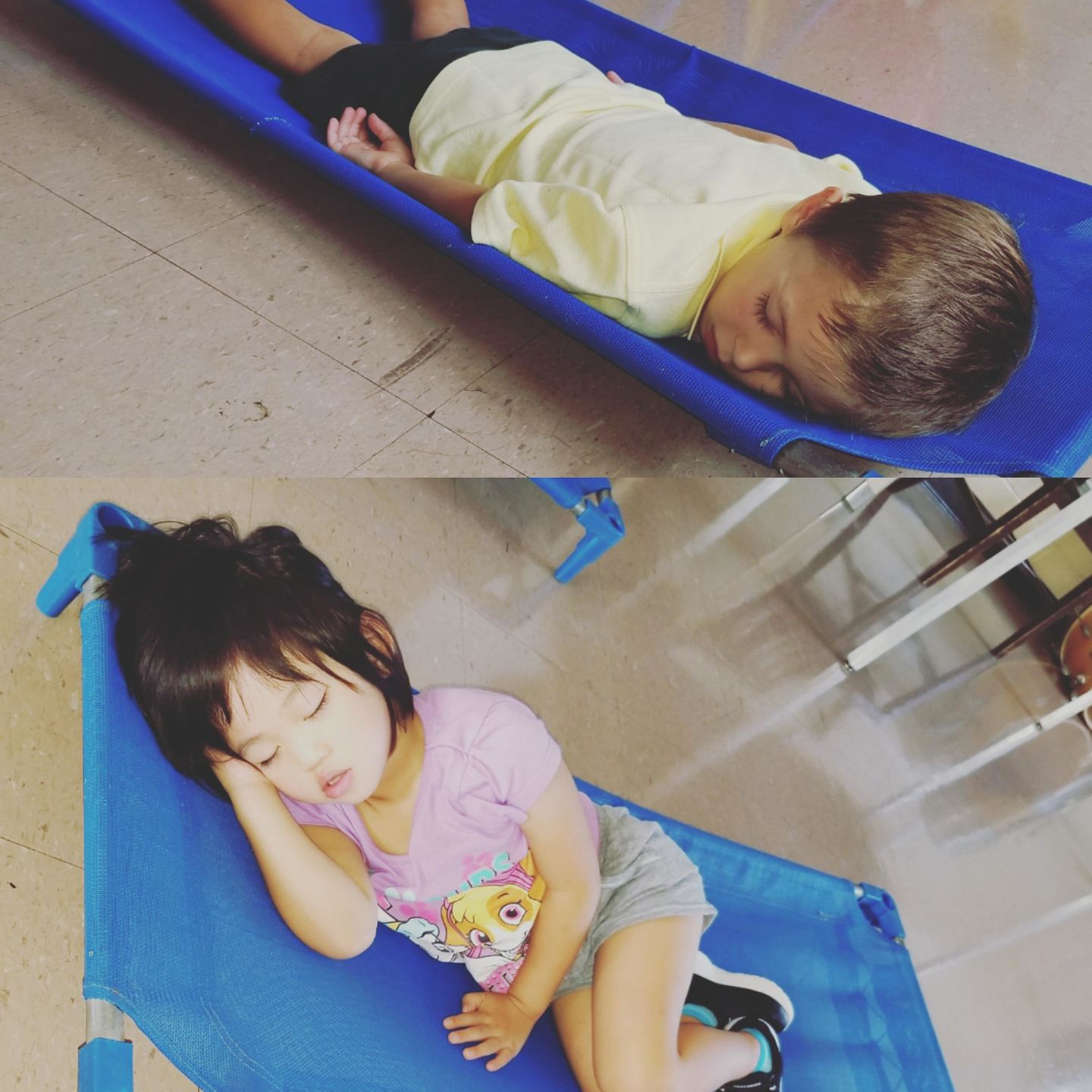 Too pooped to play anymore at end of first day of school