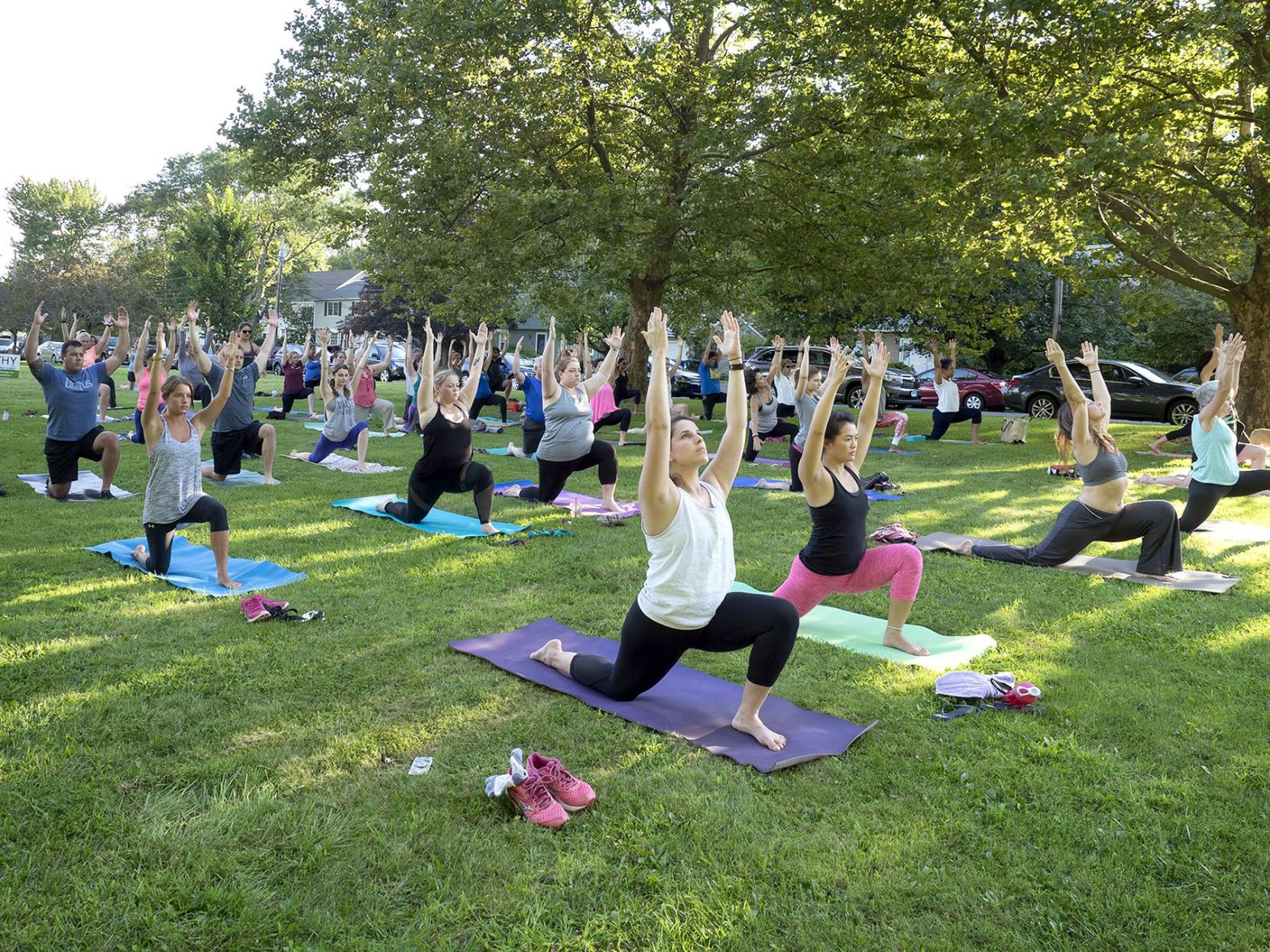 West Hartford's free outdoor yoga classes are back for the summer