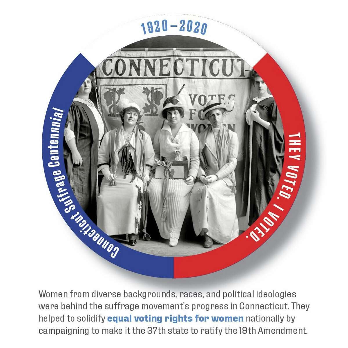 Wilton ‘I Voted’ sticker project celebrates CT suffragists