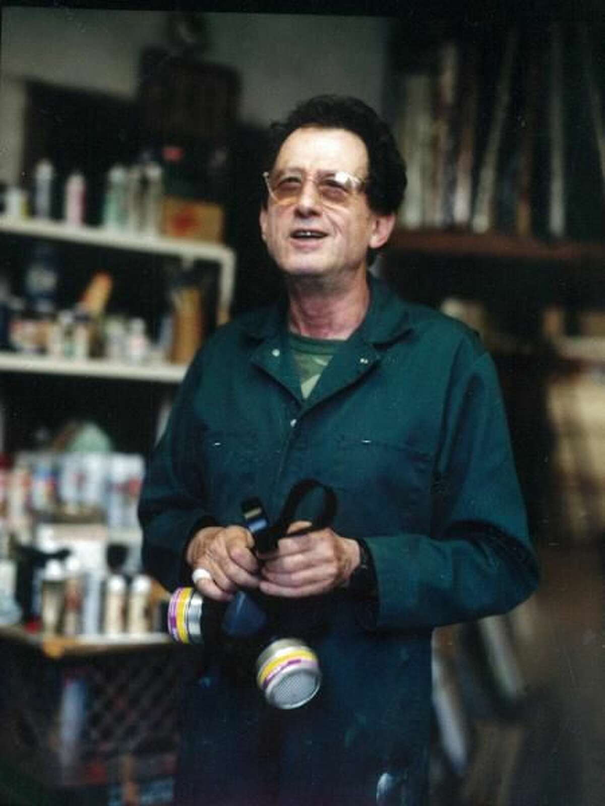 Artist Murray Hochman and sculpture by George Sugarman on exhibit at ...