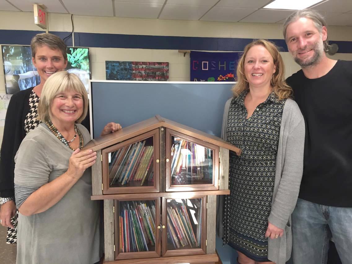 Little Free Library shows up inside Goshen Center School