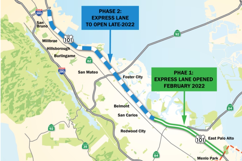 Confusing paid express lanes debut on Bay Area's Highway 101